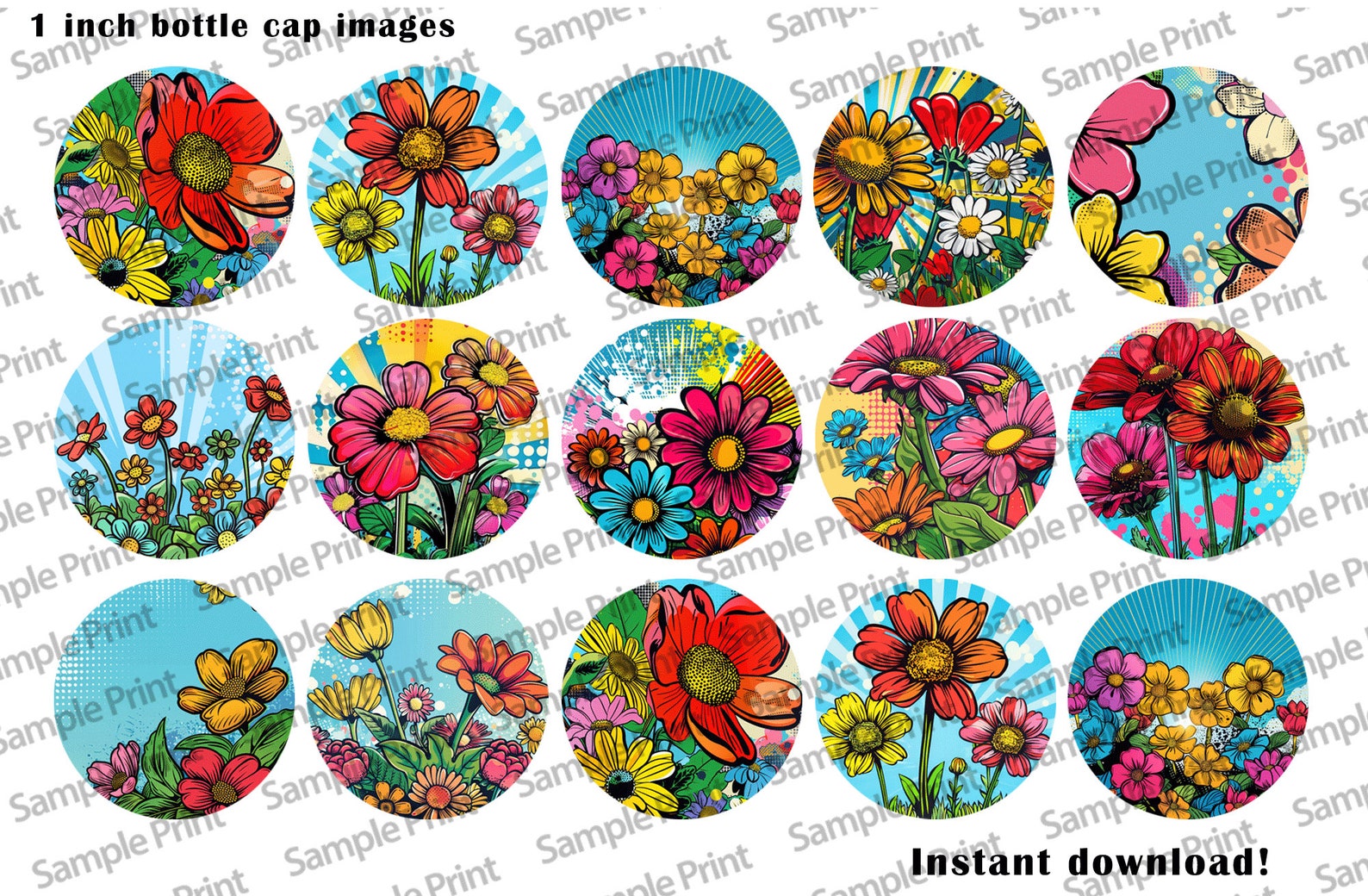 Pop Flower BCI - Pop Flower Images - Pop Images - Pop Art BCI - Bottle ...