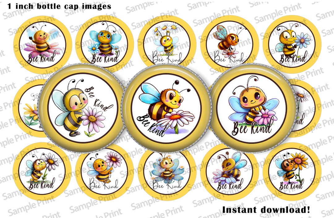 Bee Kind Images - Honeybee BCI - Bee Kind BCI - Bottle Cap Images - Bee ...