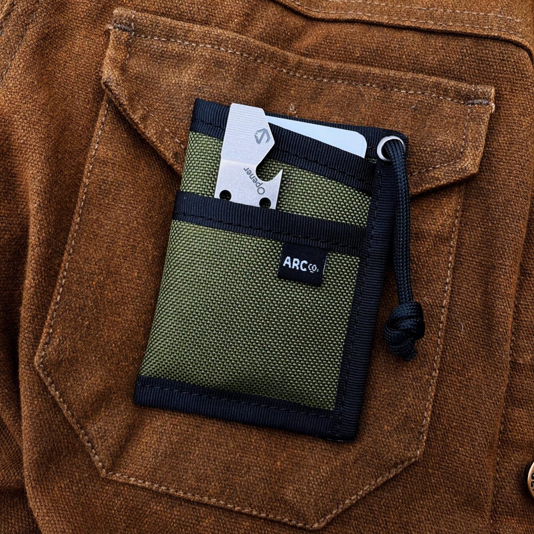 The Compass /slim Card + Cash Wallet - Etsy