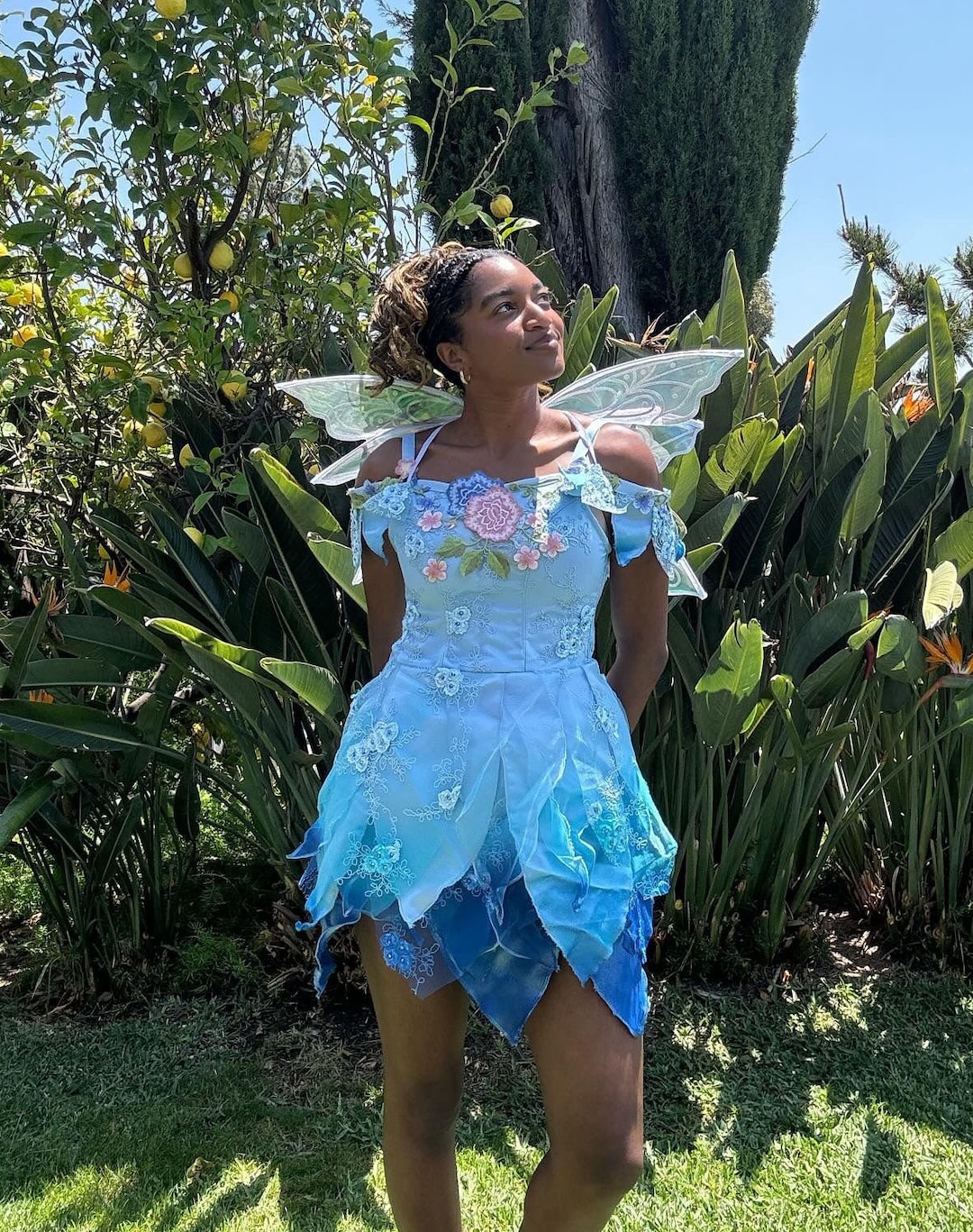 Forest Garden Fairy Magical Dress - Blue. Halloween Costume. Cosplay ...