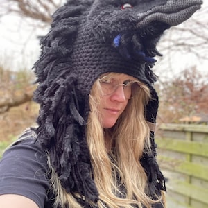 Crochet Raven Hat - Etsy