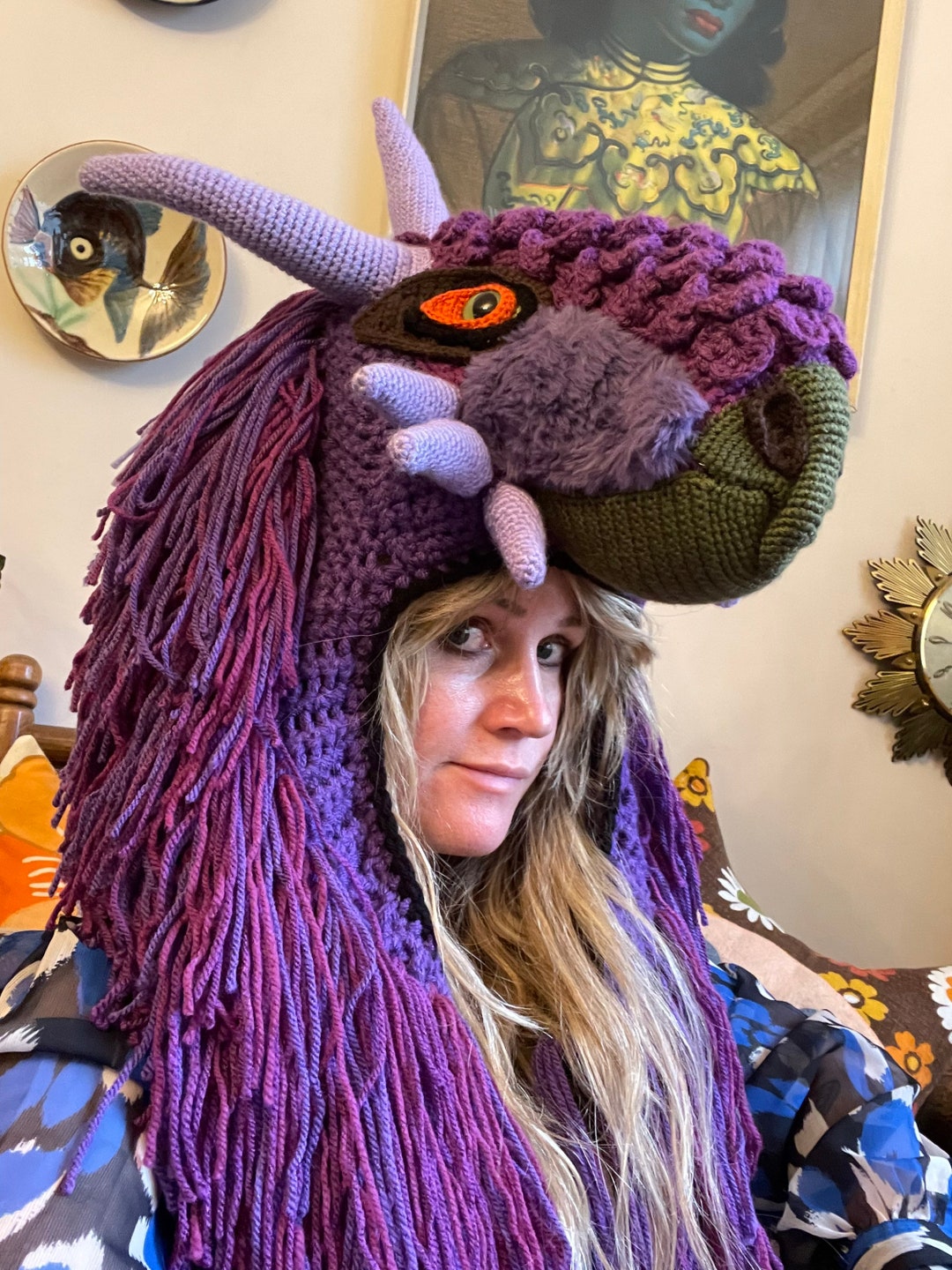 Crochet Dragon Hat - Etsy UK