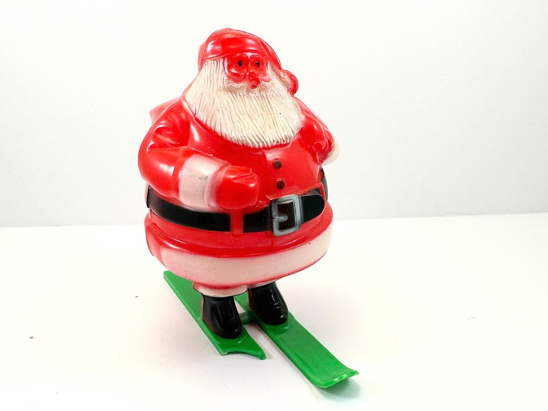 Rosbro Santa Vintage Plastic Candy Container broken Ski - Etsy
