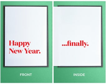 Funny new years card | Etsy