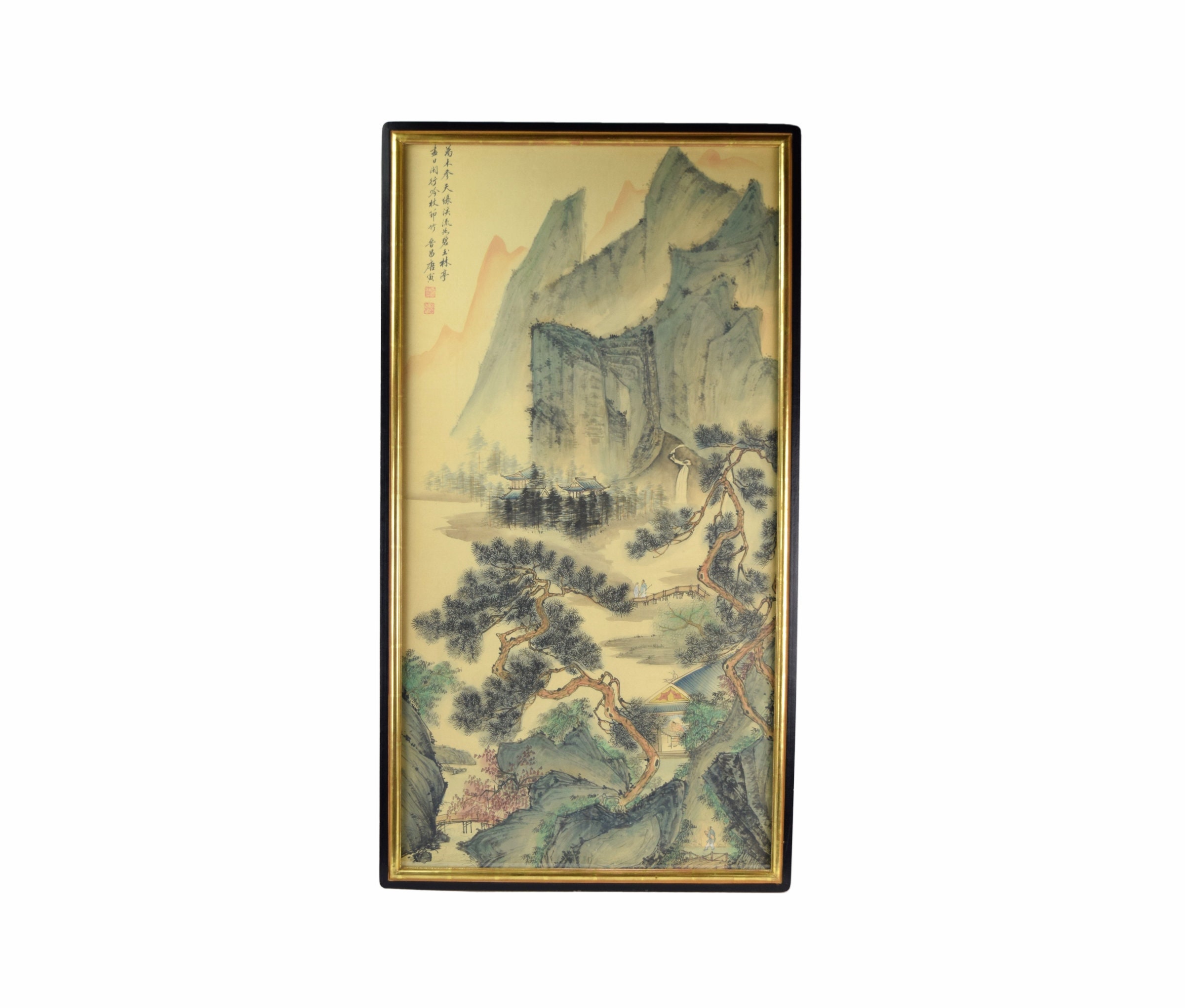 Japanese Landscape Scroll Painting