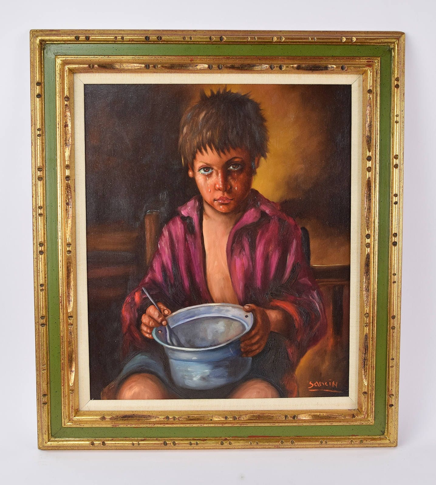 Crying Boy Painting