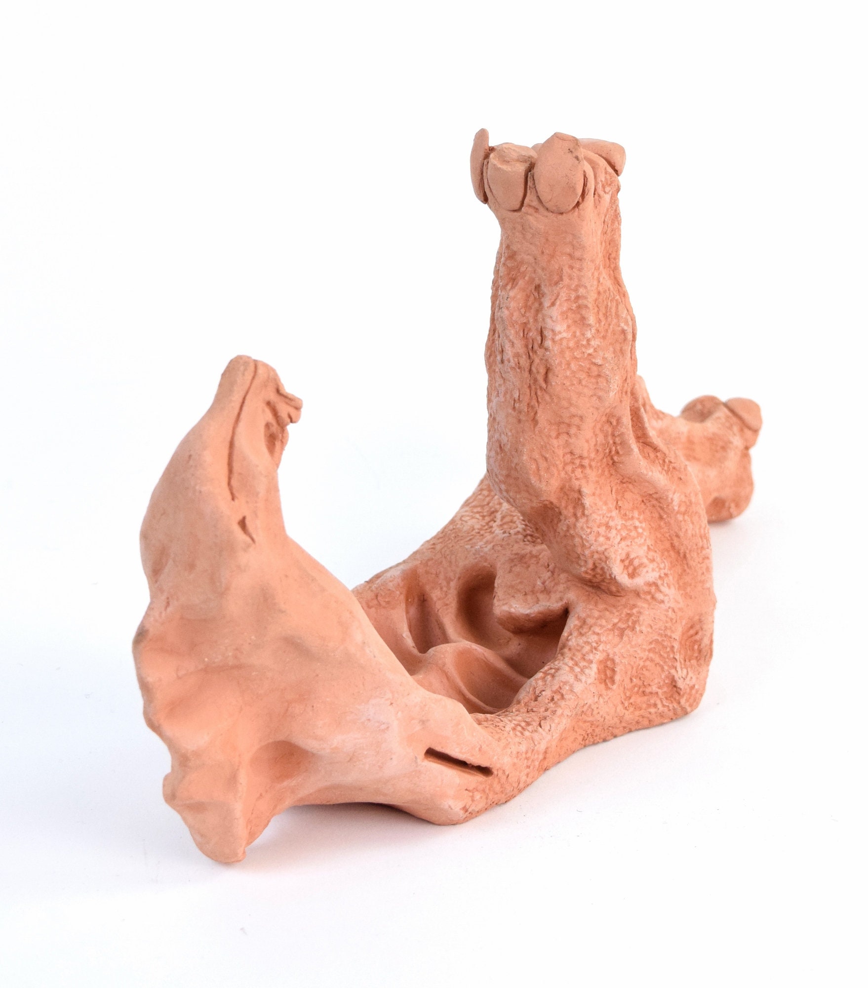 Vintage Bizarre Surrealist Creature Pottery Sculpture Unglazed Art ...