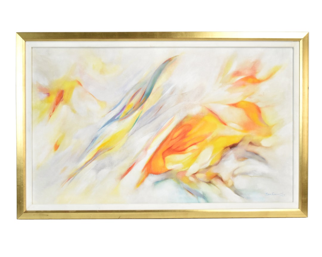 Vintage Midcentury Jan Coventry Abstract Oil Painting Door - Etsy