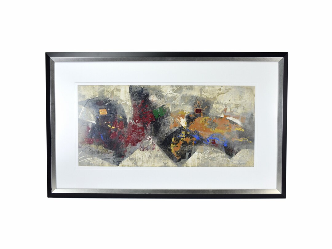 Modernist Patrice Beckerich Abstract Forms Oil Painting Canadian Artist ...