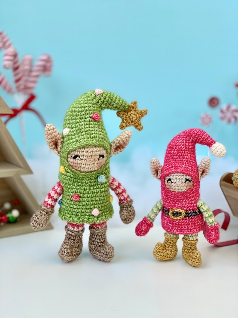 Jingle and Jangle Christmas Elves Amigurumi Crochet Pattern - Etsy