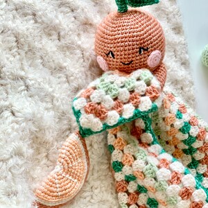 Clementine the Orange Lovey Crochet Amigurumi Blanket Pattern - Etsy