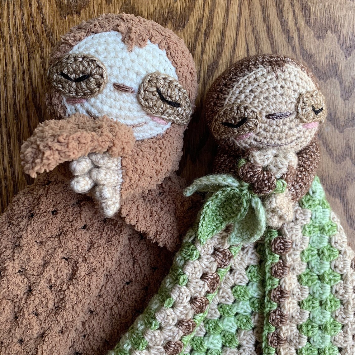 Cedric the Sleepy Sloth Lovey Amigurumi Crochet Pattern | Etsy