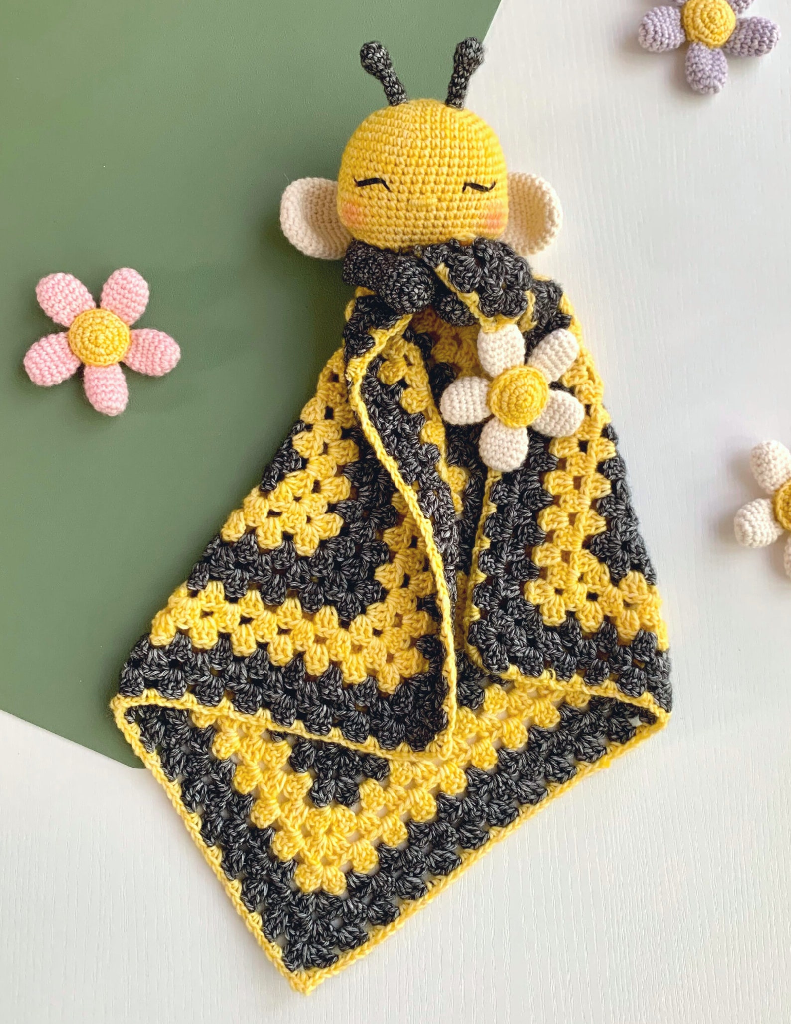 Honey the Bee Lovey and Rattle Amigurumi Crochet Pattern - Etsy