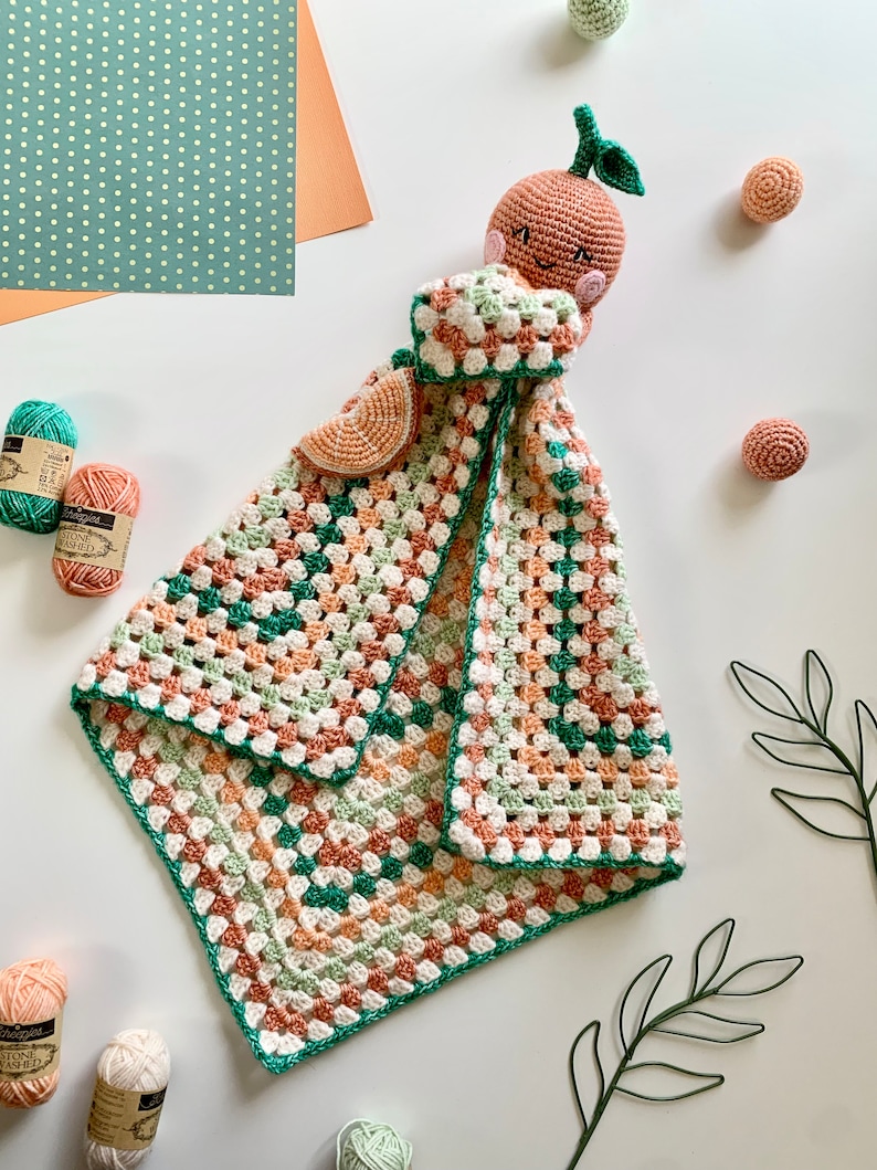 Clementine the Orange Lovey Crochet Amigurumi Blanket Pattern - Etsy