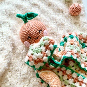Clementine the Orange Lovey Crochet Amigurumi Blanket Pattern - Etsy
