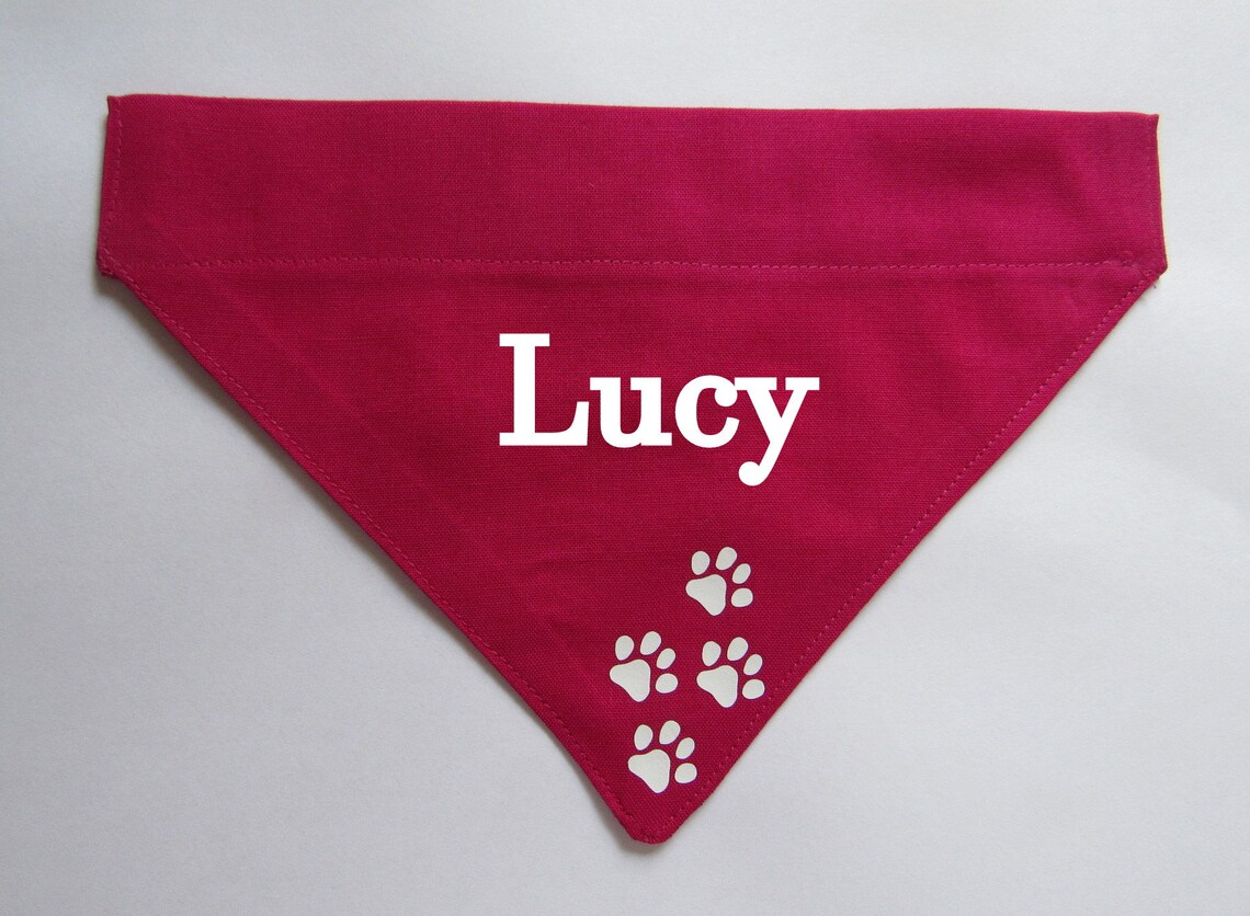 Dog Scarf for Collar Personalized With Name and Desired Motif - Etsy UK