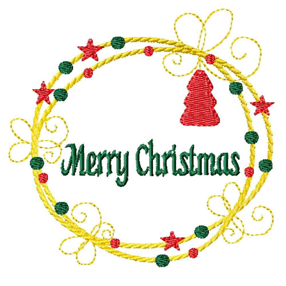Christmas Rope Wreath A Machine Embroidery Design for Christmas - Etsy