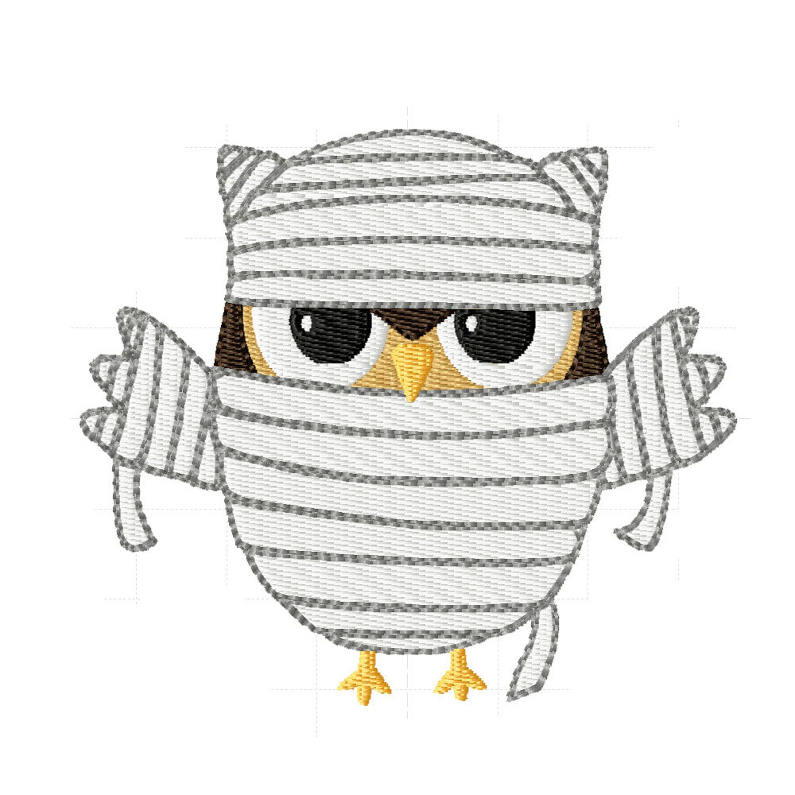 Mummy Owl Machine Embroidery Design - Etsy