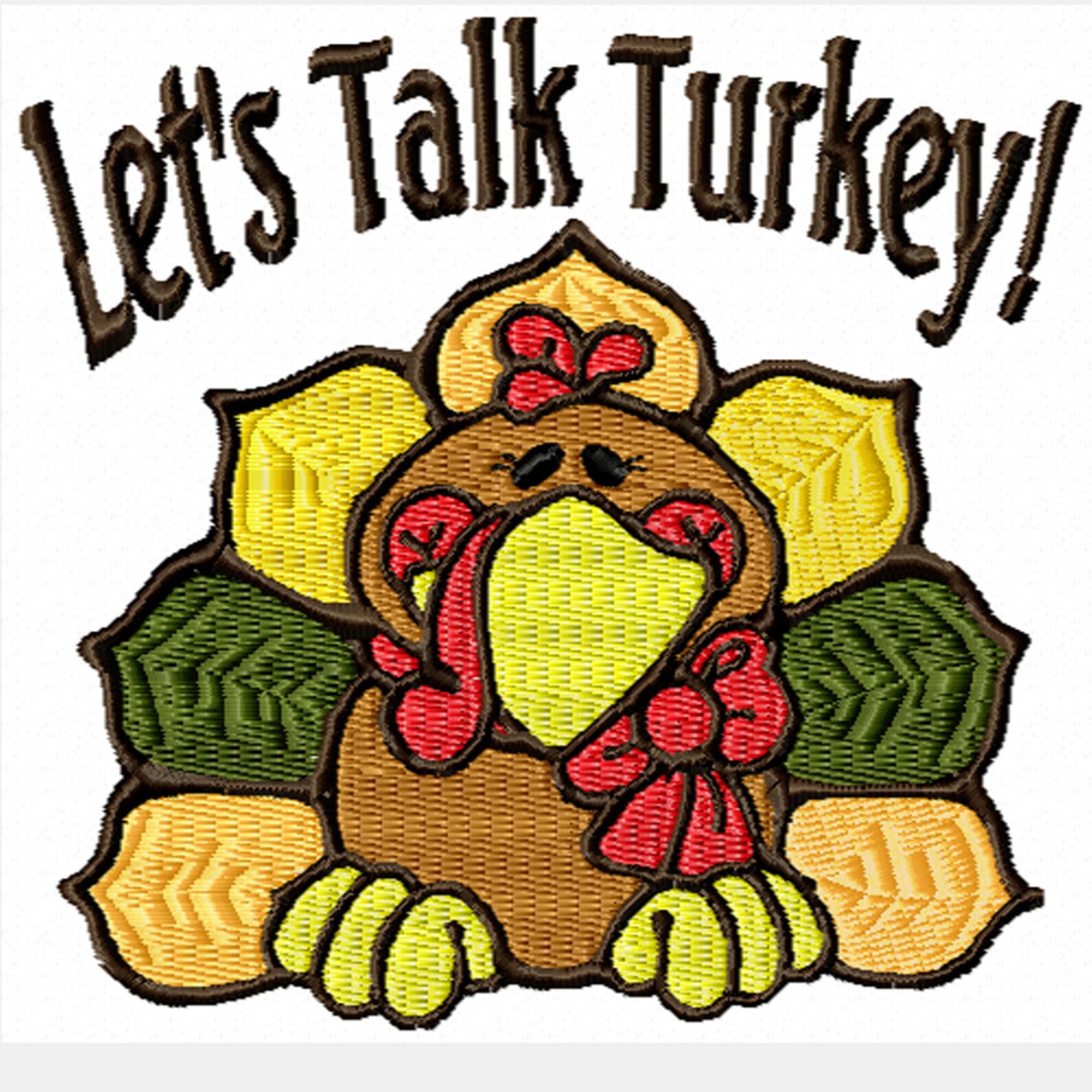 Let's Talk Turkey! -A Machine Embroidery Design for Thanksgiving - Etsy