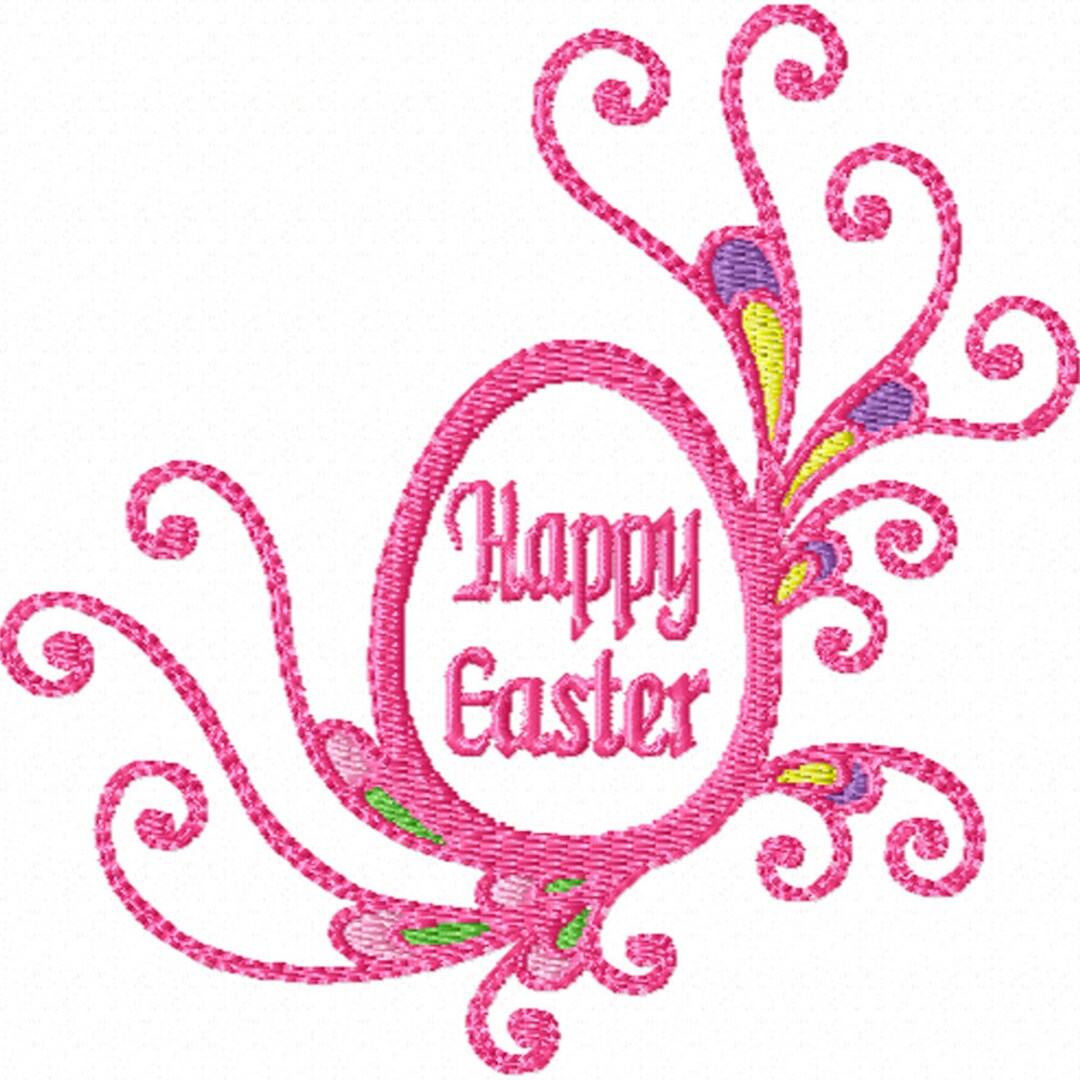 Fancy Easter Egg -A Machine Embroidery Design for Easter - Etsy