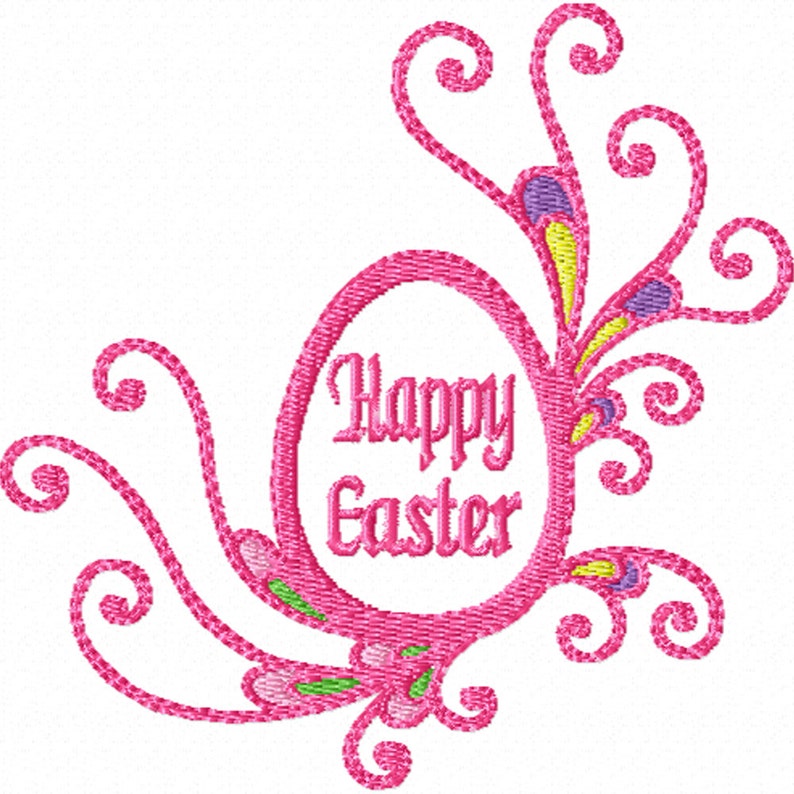 Fancy Easter Egg -A Machine Embroidery Design for Easter - Etsy