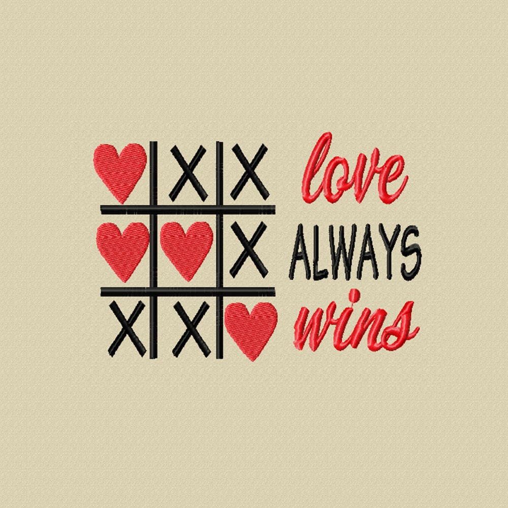 Love Always Wins A Machine Embroidery Design | Etsy