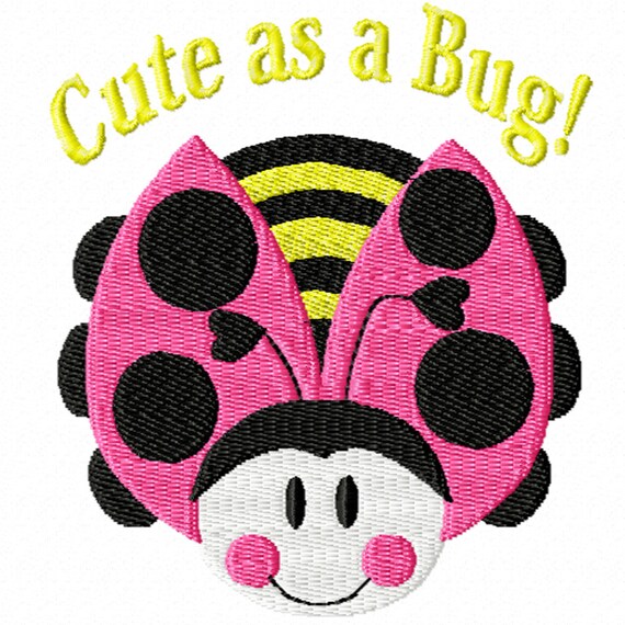 Cute as a Bug A Machine Embroidery Design for the Cute - Etsy
