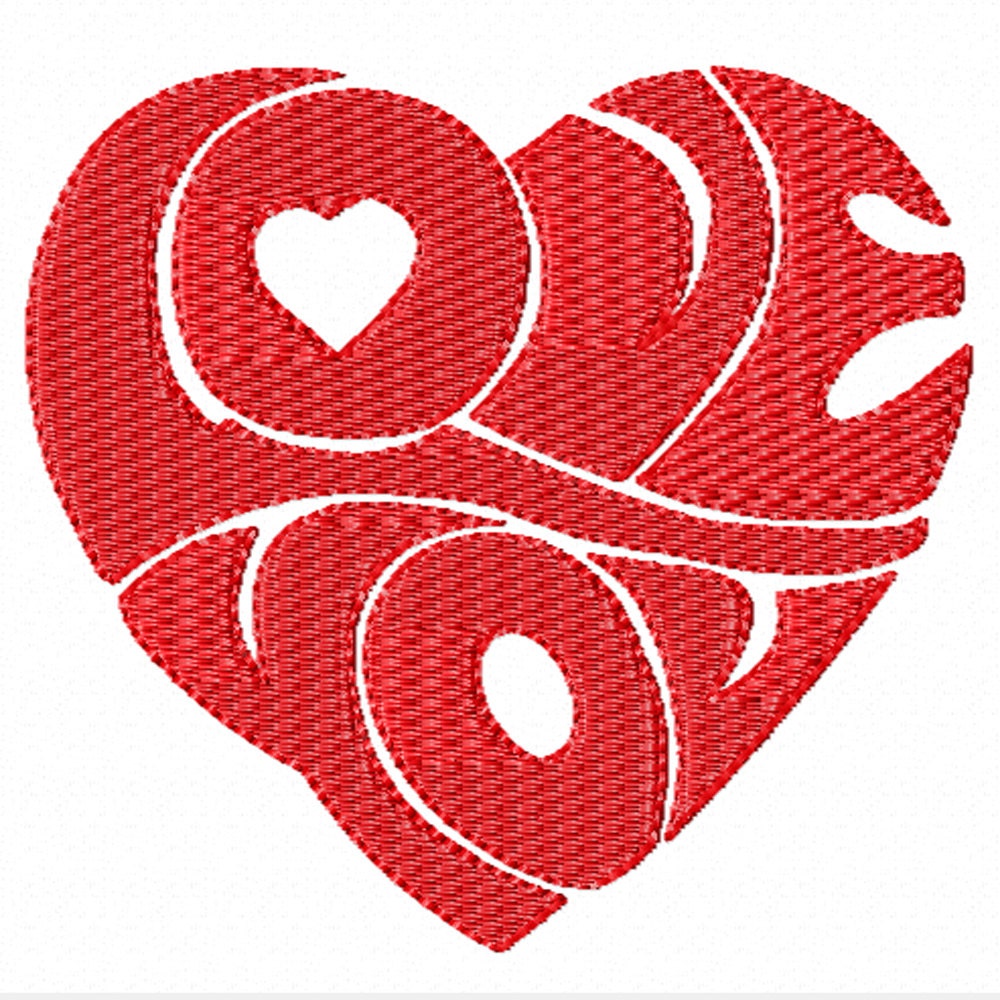 Love You A Machine Embroidery Design - Etsy