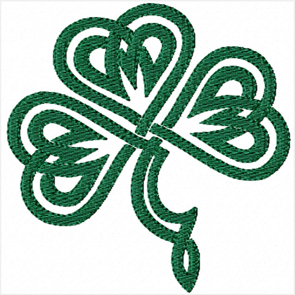 Celtic Shamrock A Machine Embroidery Design for St. | Etsy