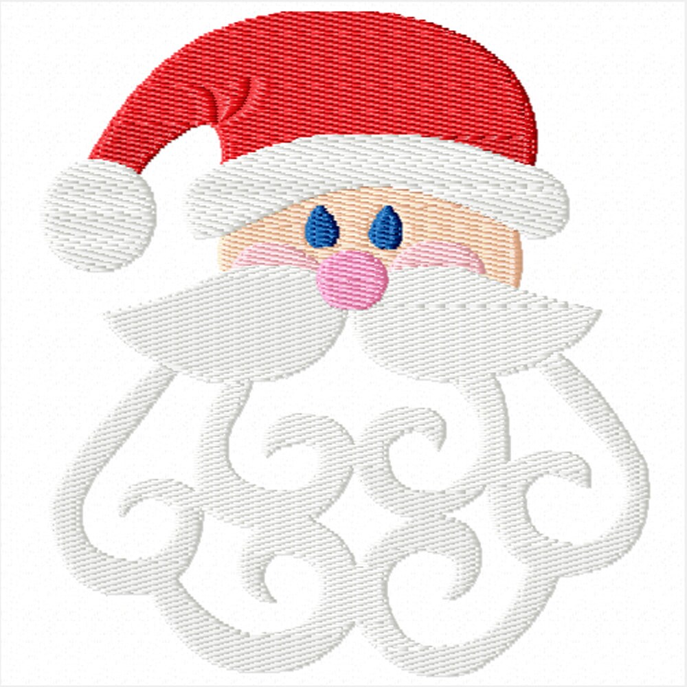 Scroll Work Santa A Machine Embroidery Design for Christmas | Etsy