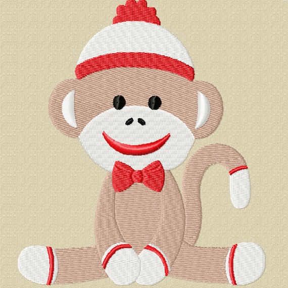 Christmas Sock Monkey Clipart