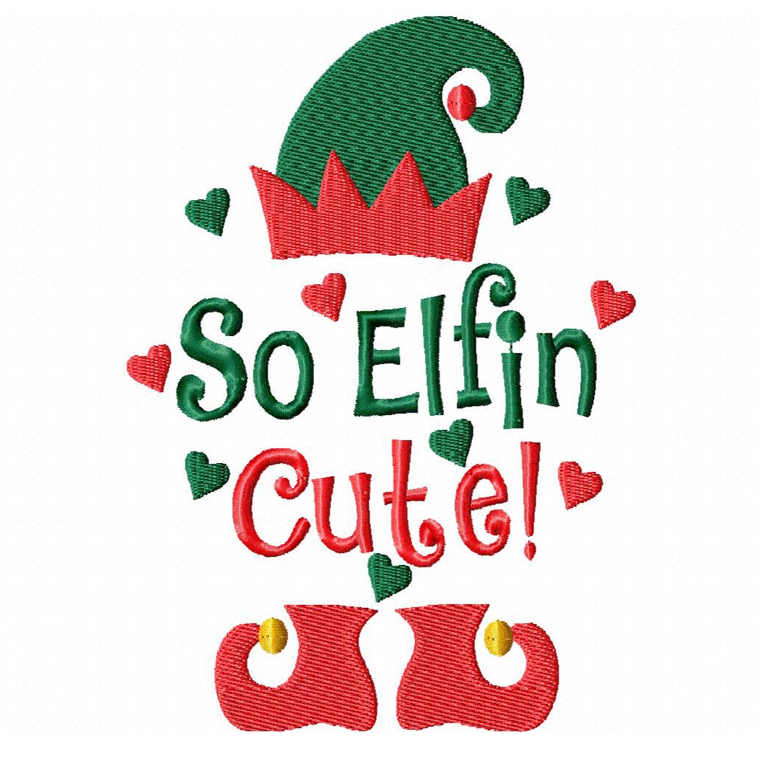 So Elfin Cute!-a Machine Embroidery Design for Christmas (download ...