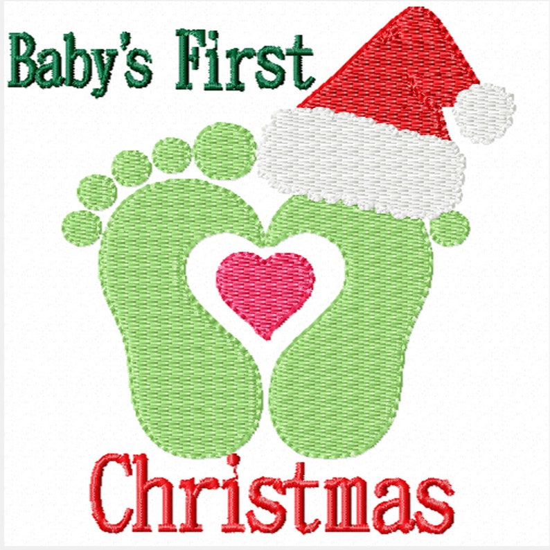 Baby's First Christmas -machine Embroidery Designs for Baby - Etsy