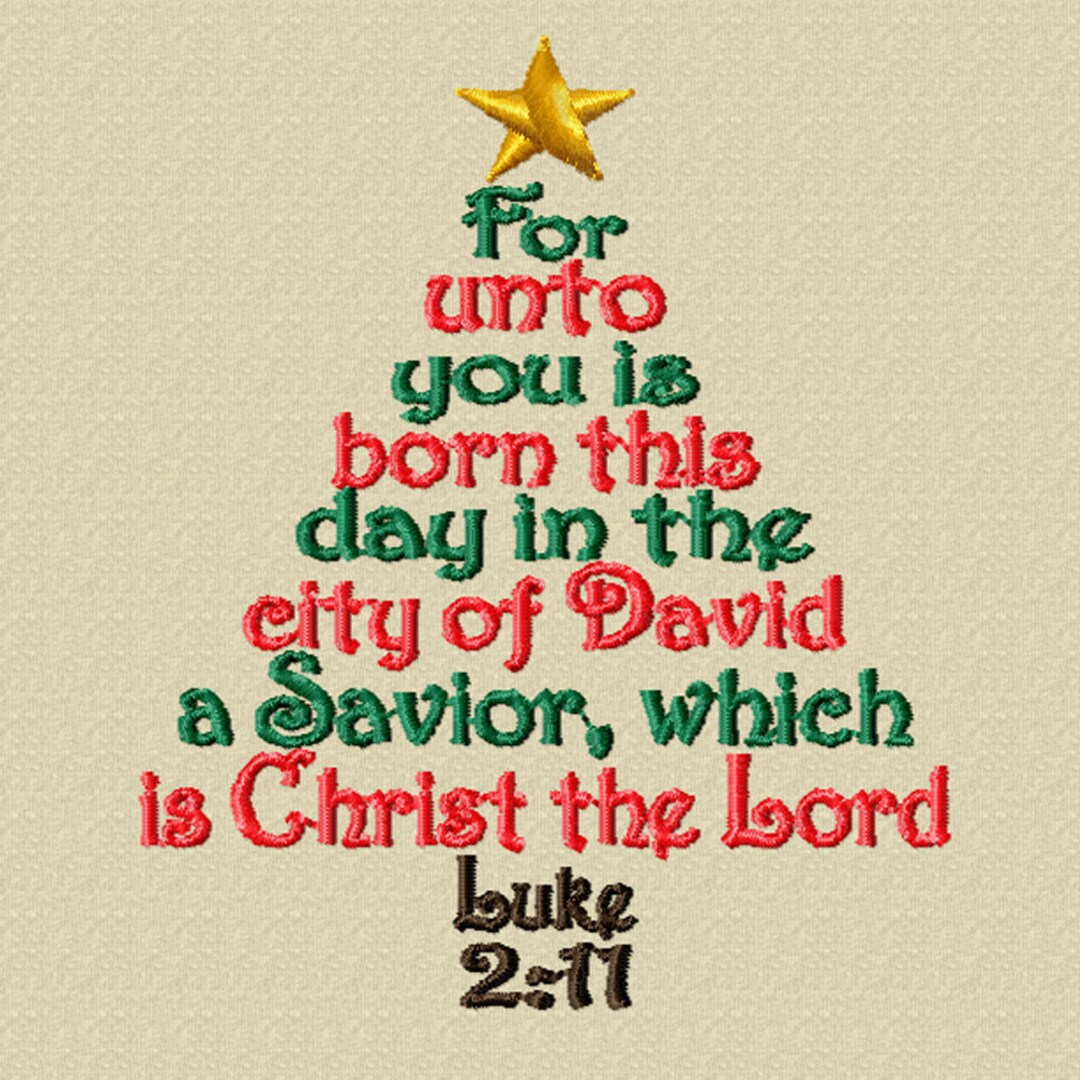 Luke Scripture Tree- A Machine Embroidery Design for Christmas - Etsy