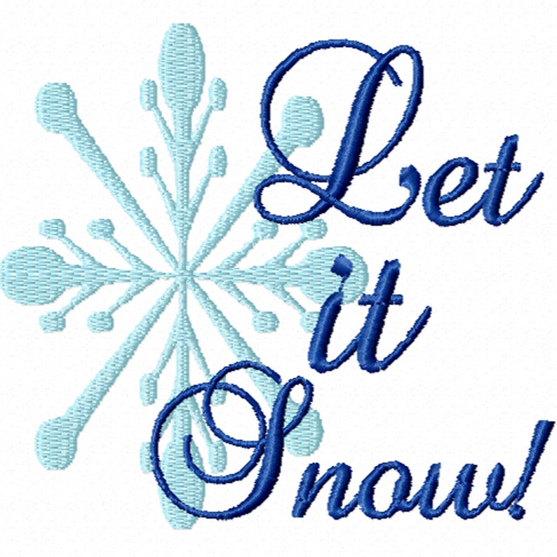 Let It Snow A Machine Embroidery Design for Christmas or | Etsy