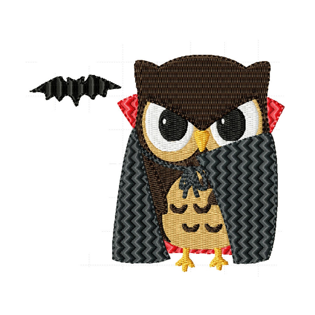 Vampire Owl- Machine Embroidery Design - Etsy