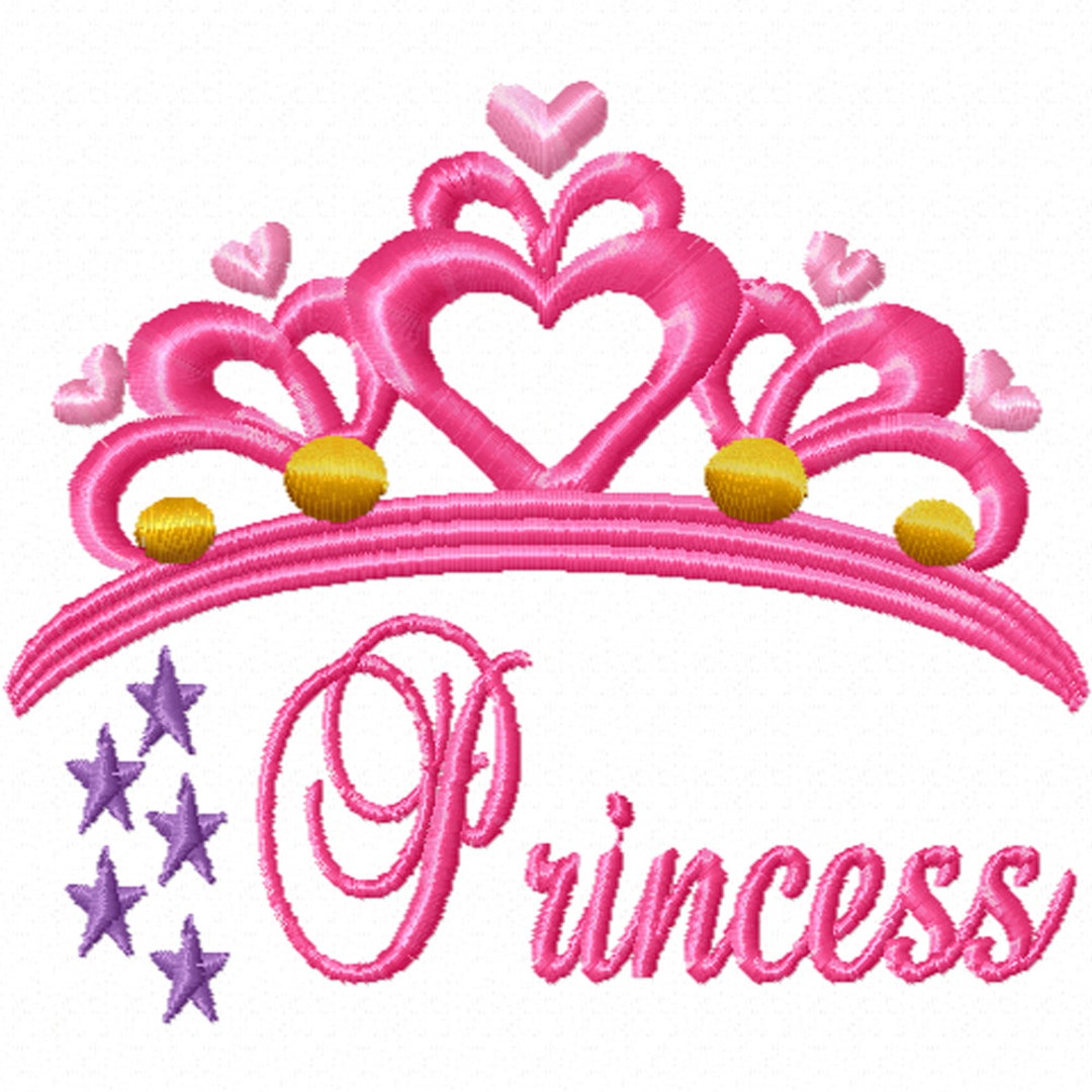 Princess Tiara -A Machine Embroidery Design for the Little Princess - Etsy