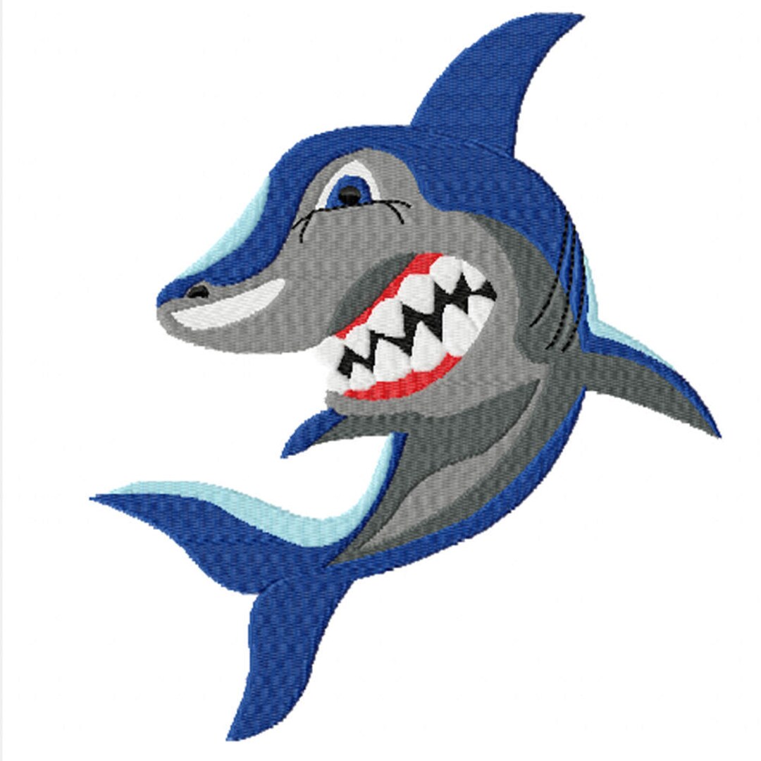 Shark- A Machine Embroidery Design for Shark Lovers or Shark Week - Etsy
