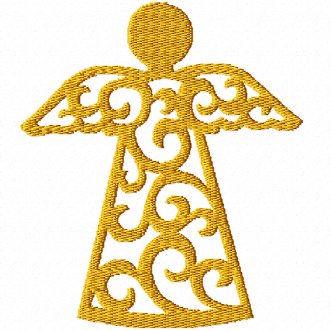 Scroll Work Angel -A Machine Embroidery Design for Christmas - Etsy
