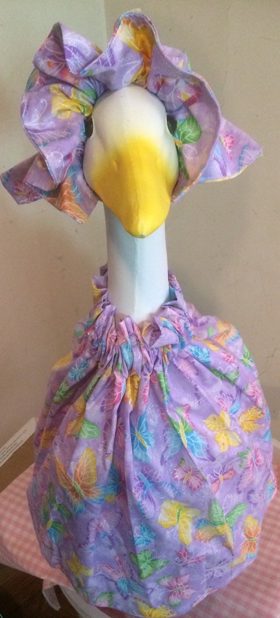 Purple Butterflies W/glitter Goose Outfit Goose Dress Goose - Etsy