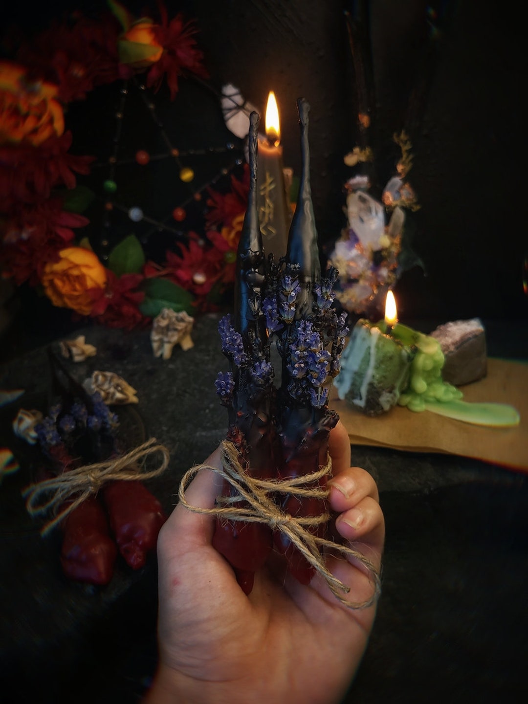 Strong Black Witch Candles ,strong Protection,protection Ritual,witch ...