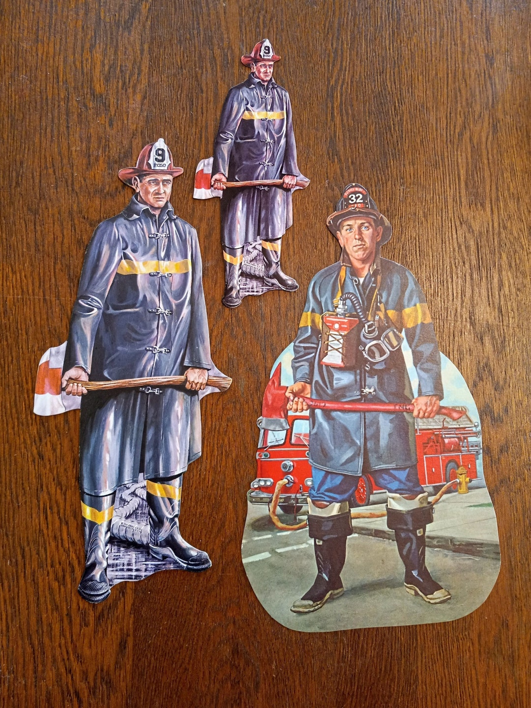 NOS 1960s Fireman Cutouts for Party Decor, Scrapbooking, Bulletin ...