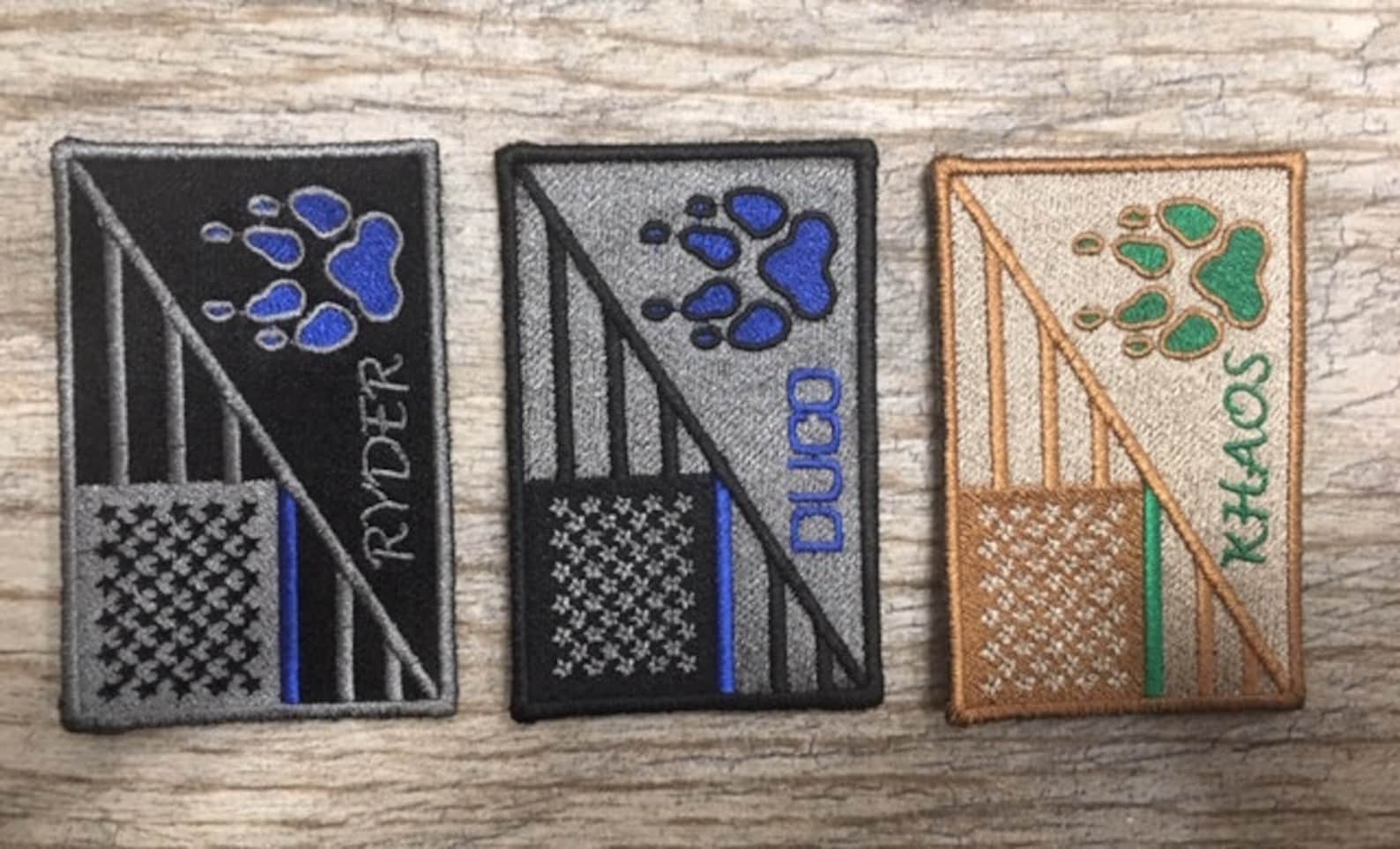 K9 patches Custom K9 patches Name K9 patch Thin blue line | Etsy
