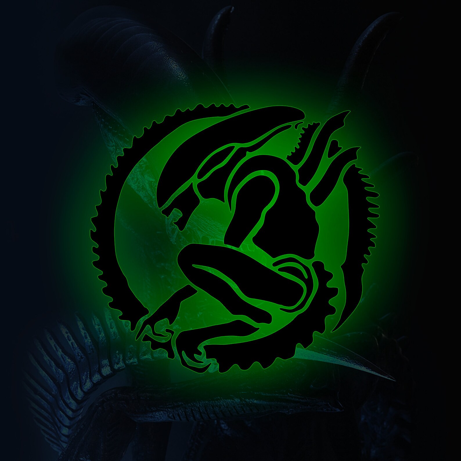 Alien Xenomorph Circle Crest Vinyl Decal - Etsy