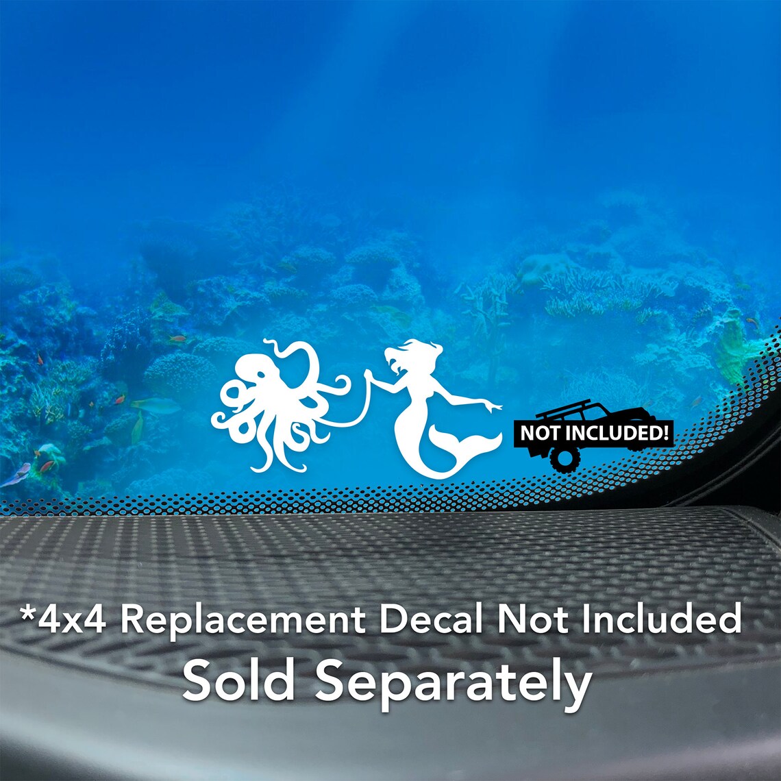 Mermaid’s Octopus Vinyl Decal for 4x4 & Car Windshields. - Etsy