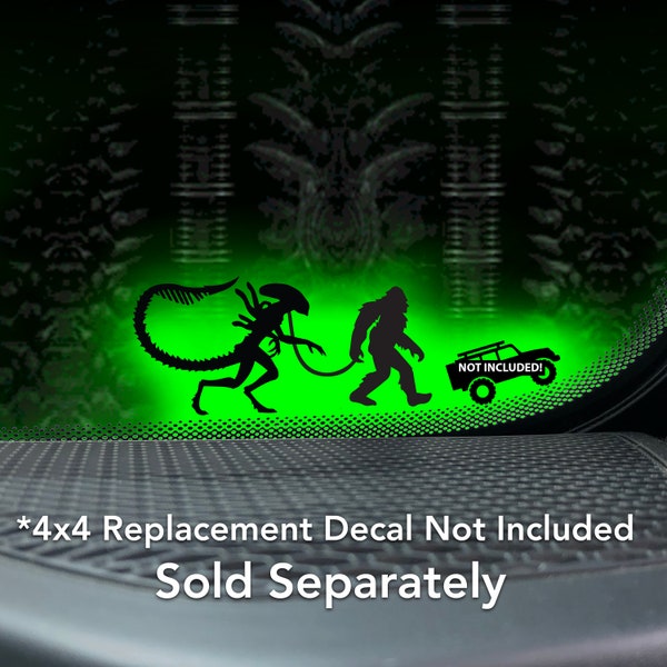 Alien and Bigfoot Decal - Etsy