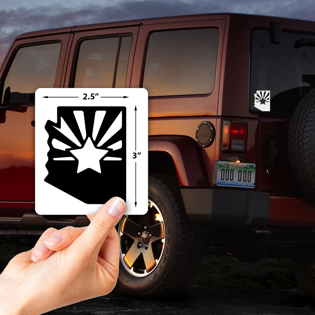 Arizona State Flag Vinyl Decal Window Sticker - Etsy