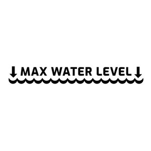 Max Water Level Vinyl Decal - Etsy