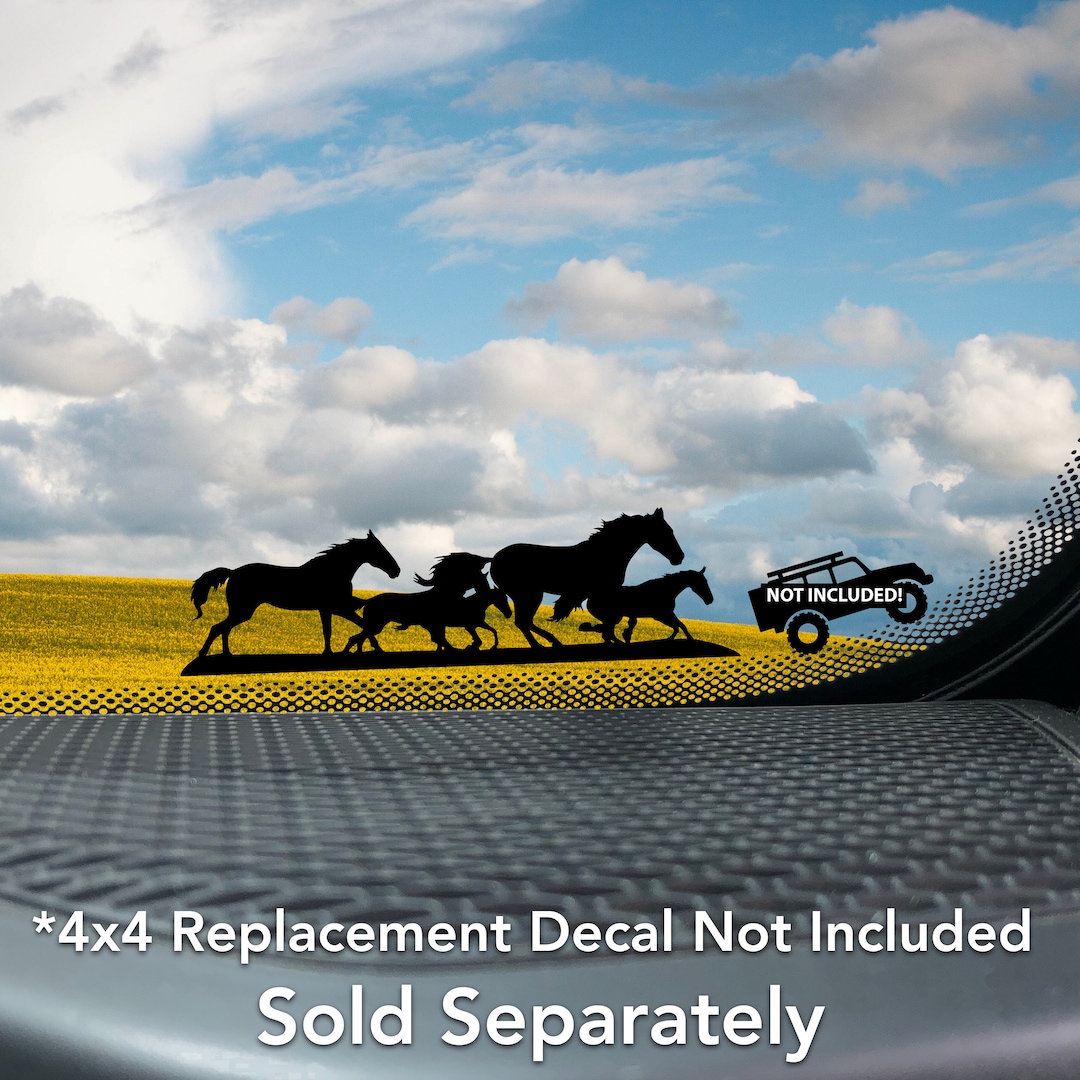 Wild Mustangs 4x4 &off-road and Car Windshield Outdoor Adventure Vinyl ...