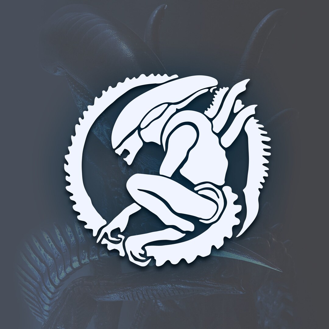 Alien Xenomorph Circle Crest Vinyl Decal - Etsy